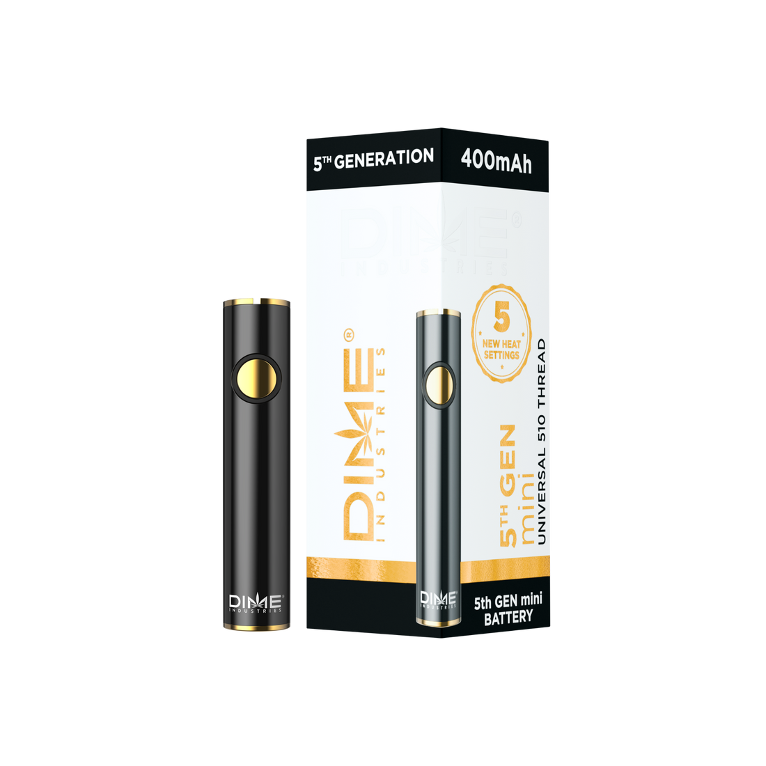 DIME 5th Gen Mini Battery – 400mAh Adjustable 510 Thread Device – Dime ...